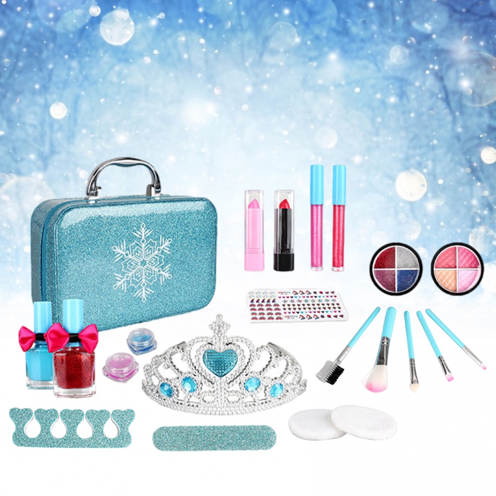 22PCS Kids Makeup Kit Washable Little Girls Makeup Kit Real Cosmetic ...