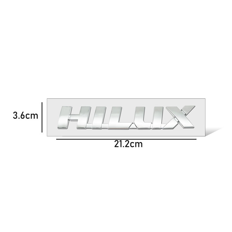 3D ABS HILUX Logo For Toyota Hilux Revo Emblem Rear Trunk Badge Sticker ...