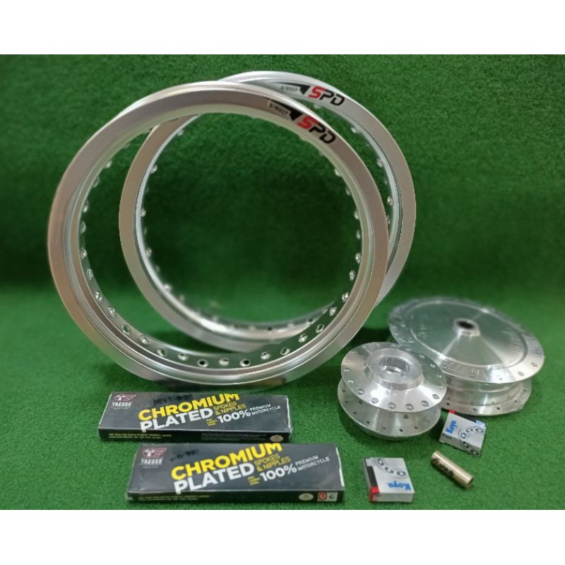 SPD Complete Rim SET Silver for (Mio Sporty/Mio Soulty) 1.85/14 & 2.15 ...