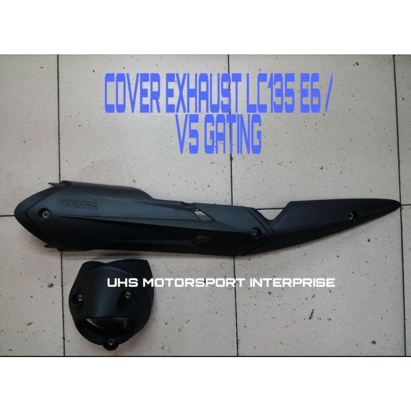 COVER EXHAUST LC135 E6 (V5 GATING)MATT BLACK YAMAHA INDON | Shopee ...
