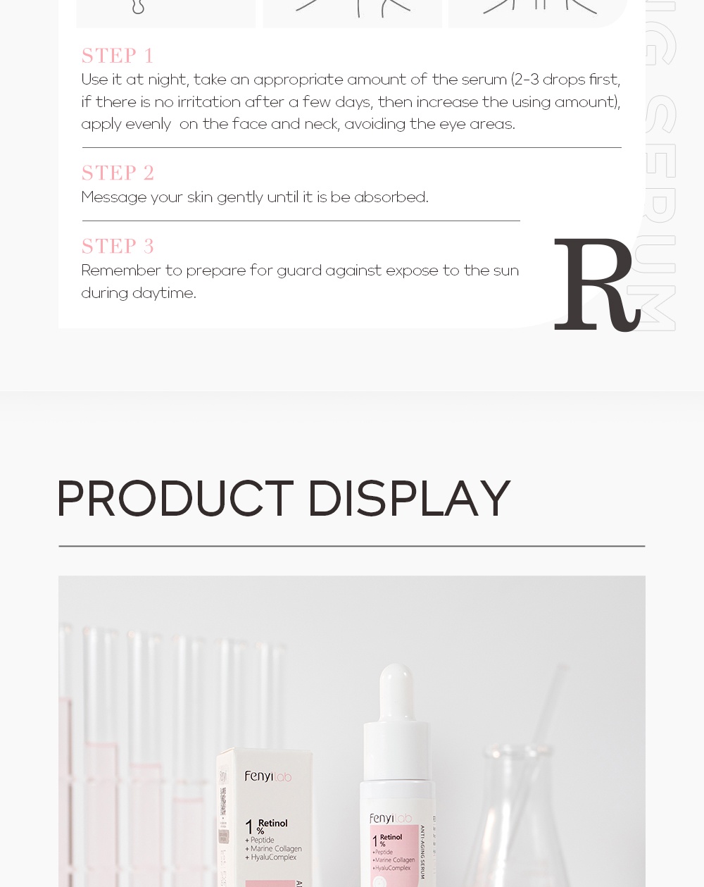 Fenyi Lab 1% Retinol Anti-aging Serum Collagen Repairing Essence Fade ...