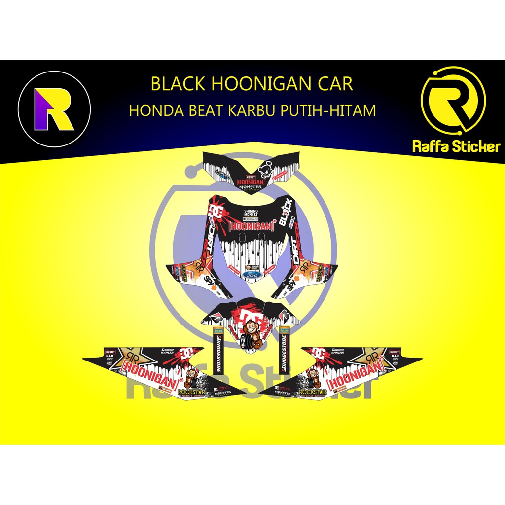 Sticker STRIPING Motorcycle Sticker Decal Decal Sticker Honda Beat ...