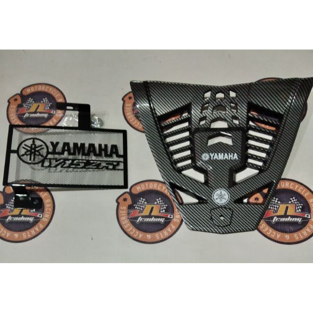 YAMAHA ENGINE COVER AND RAD COVER FOR SNIPER150 ( CARBON ) | Shopee ...