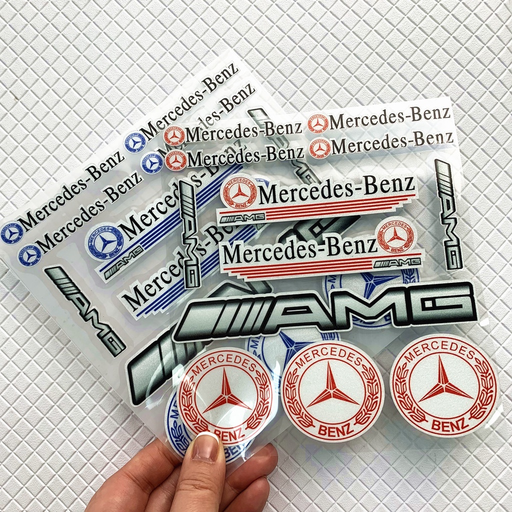 AMG Reflective Sticker Car Decals Performance Front Door Emblem Badge ...