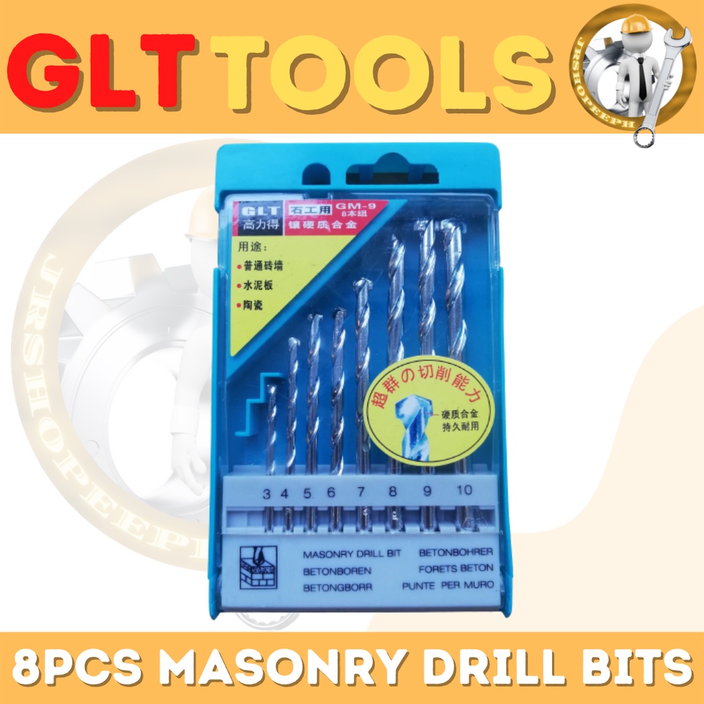 Jrshopeeph Glt Mason Drill Bits 8Pcs Drill Accessories Concrete Bits ... Jrshopeeph Glt Mason Drill Bits 8Pcs Drill Accessories Concrete Bits ...