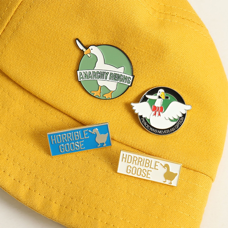 Cute Duck Enamel Pins Angry Goose Brooch Badges Lapel Pin Accessories ...
