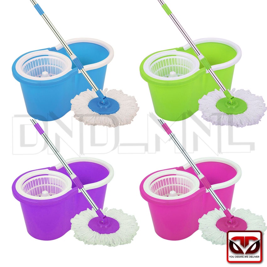 D&D | 360° Microfiber Magic Rotating Spin Head Easy Cleaning Floor Mop ...