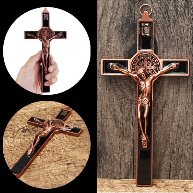 Catholic Crucifix Wall Cross Jesus Christ on INRI Wall Hanging Decor ...