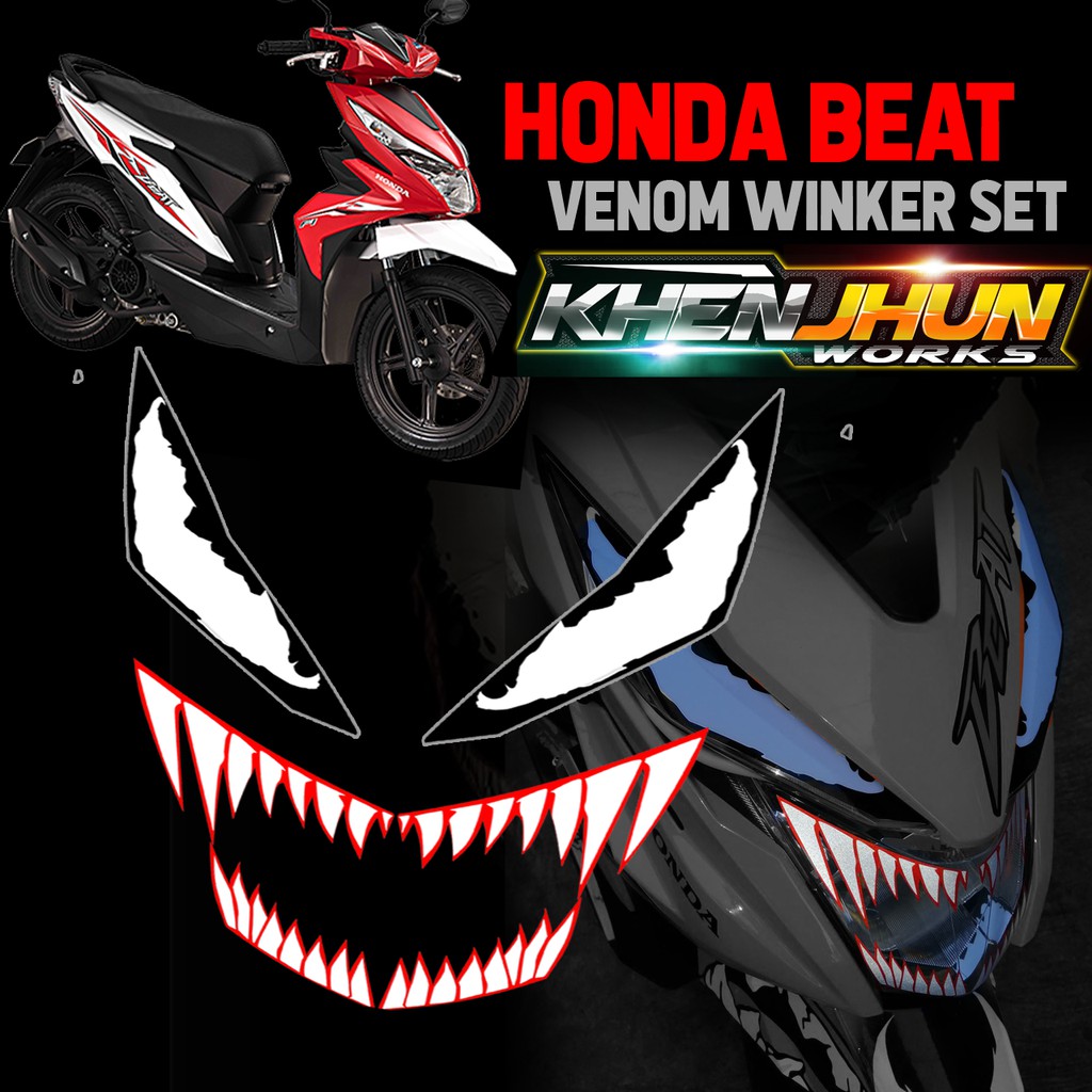 Winker and Headlight Decal Honda Beat 110 VENOM Set | Shopee Philippines