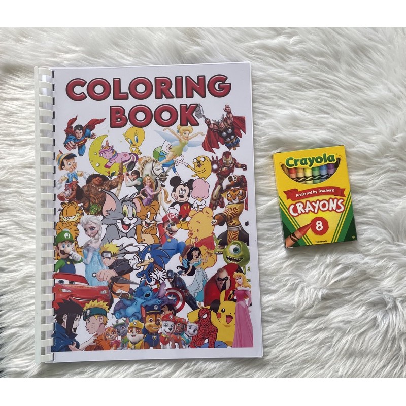 Coloring Book Characters 50 Pages A4 | Shopee Philippines