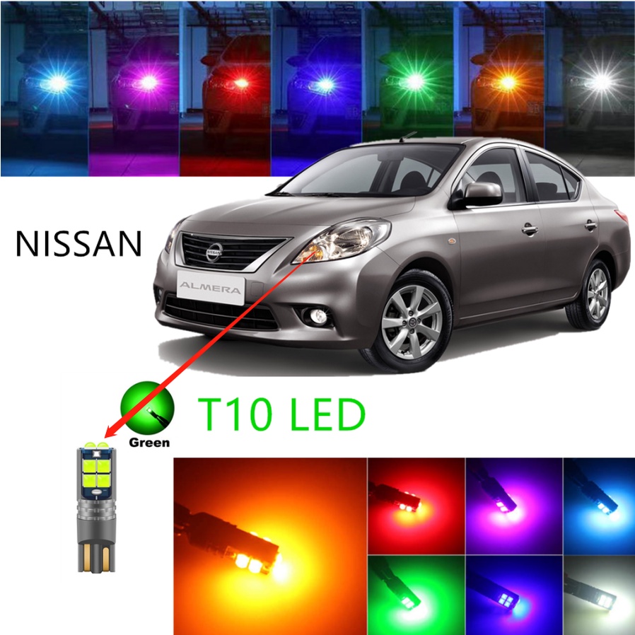 NISSAN Front Small Headlight 1PC T10/W5W 10LED Bulb Side Door Car Boot ...