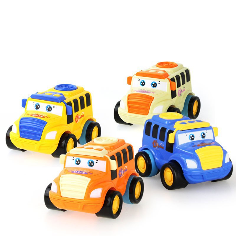 Colorful Mini Inertia Model Bus Kid Push and Go Friction Toy | Shopee ...
