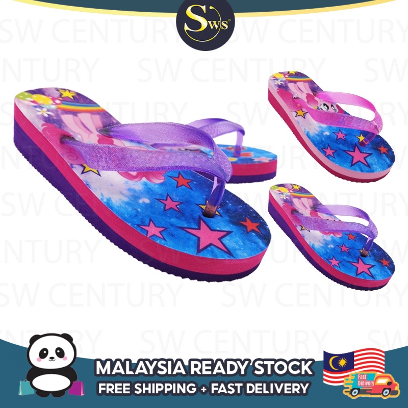 SWS Cartoon Kids Slippers / Girl Sandals / Selipar Budak / Sandal Budak ...