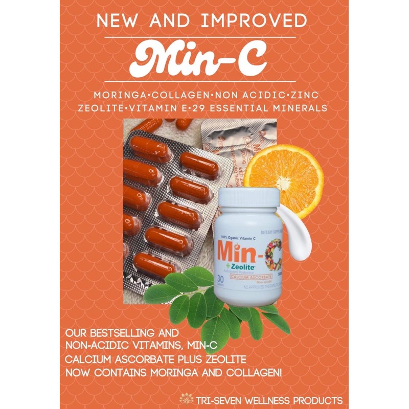 MIN-C 100% Organic Alkaline Vitamin C with Minerals and Zeolite 30 ...