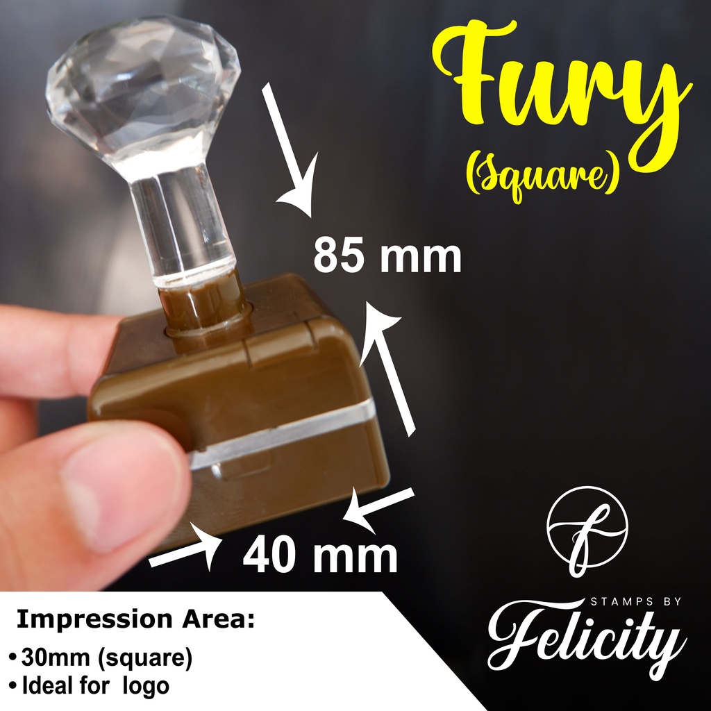 Crystal Logo STAMPS (Square) Fury 30mm x 30mm | Shopee Philippines
