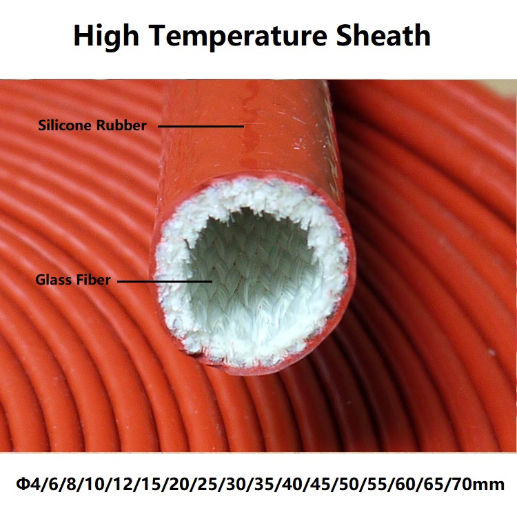 1Meter Diameter 4mm~30mm Red Fireproof High Temperature Casing Silicone ...