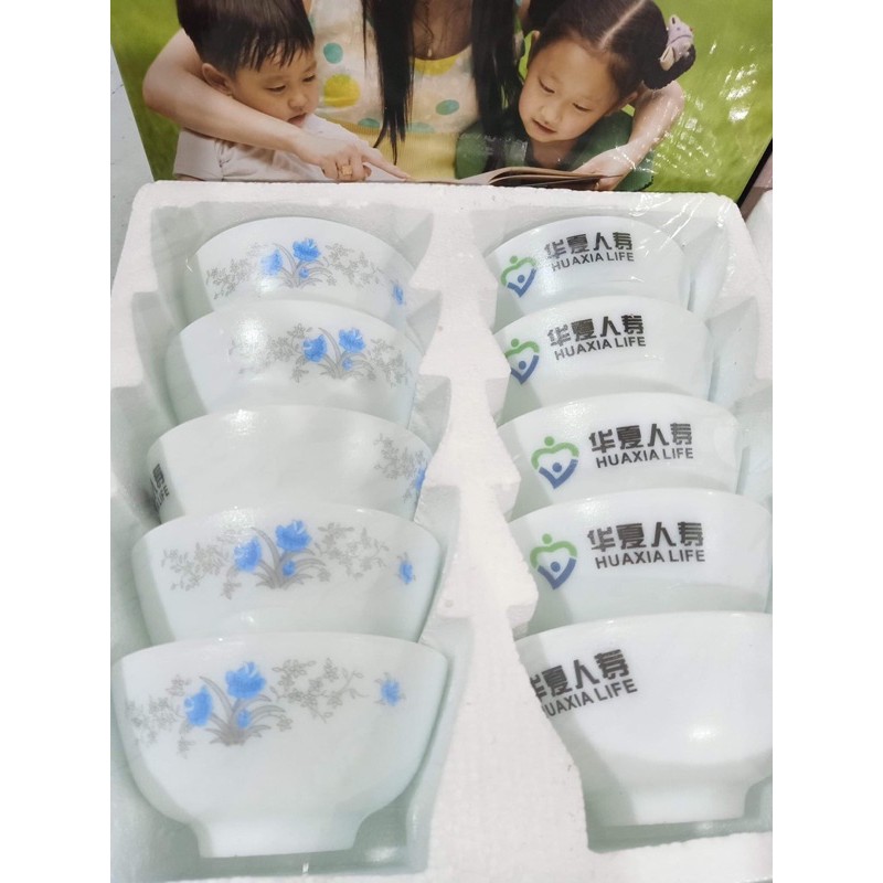 Combo of 10 Rice Bowls, Jade Bowls (Many random flower colors) | Shopee ...