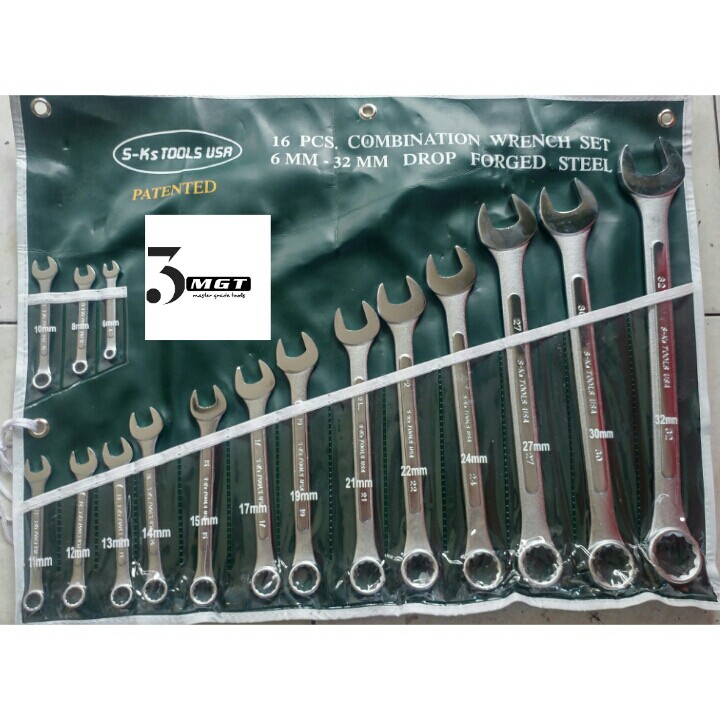 S-ks Tools USA 16 Pcs. Combination Wrench Set | Shopee Philippines