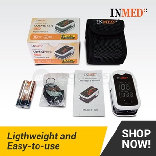 Inmed Fingertip Pulse Oximeter (F-100) with pouch | Shopee Philippines