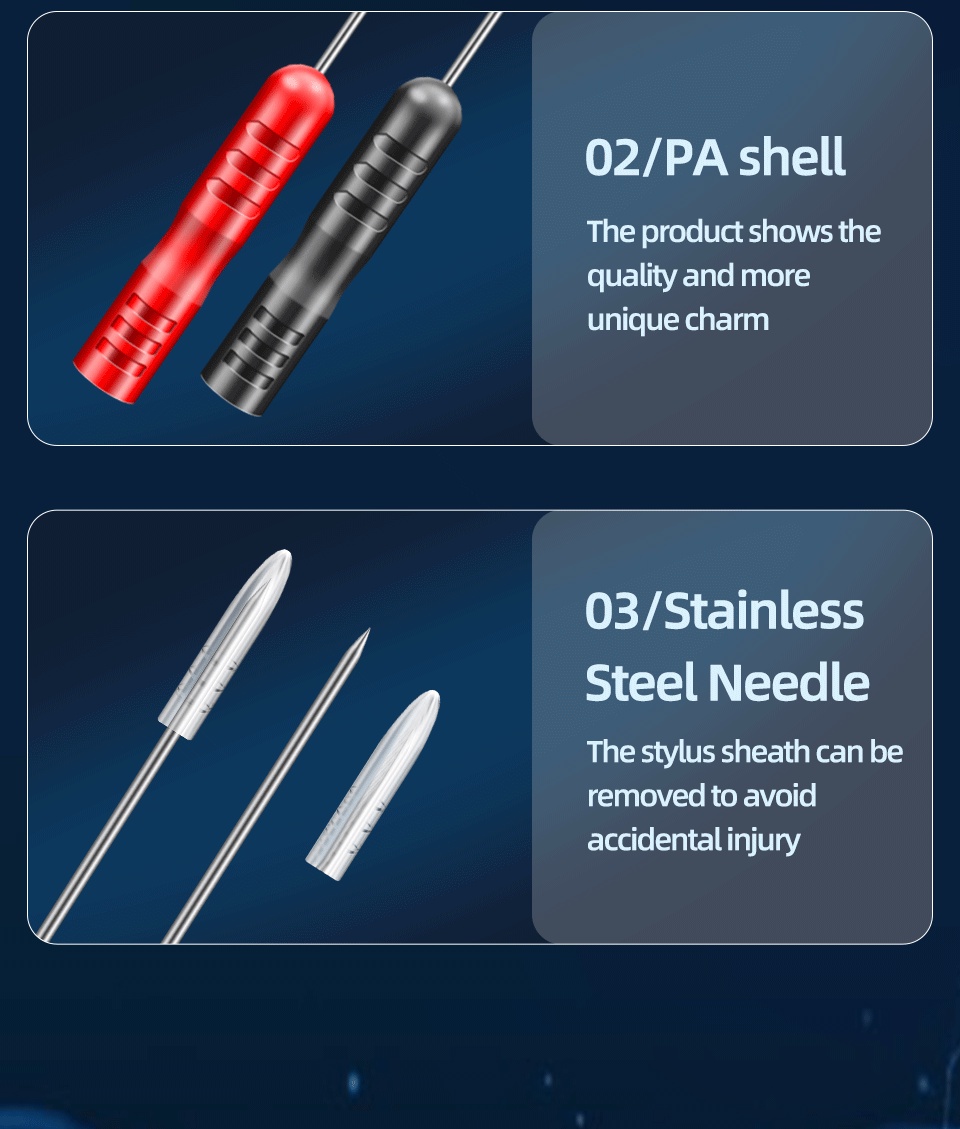 Aneng Pt2003 2Pcs Multimeter Test Lead Extension Piercing Needle Tip ...