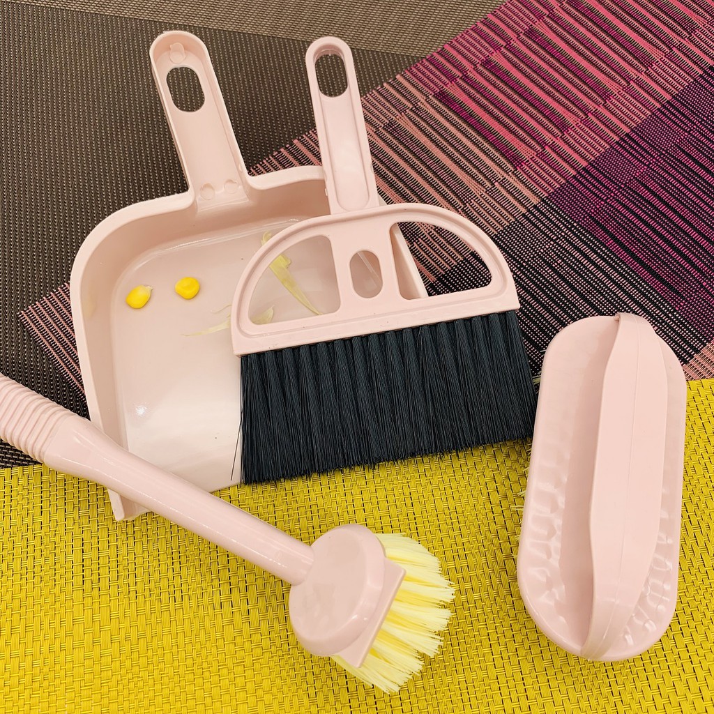 4in1 Mini Desktop Cleaning Broom Set Pet Cleaning Broom Set brush set ...