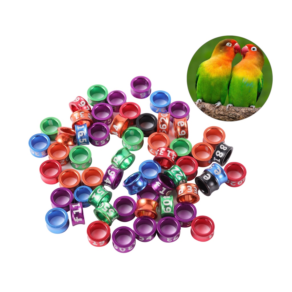 15pcs/5pcs Love birds foot ring 4mm/4.7mm/5mm/6mm/7mm Bird Foot Ring ...