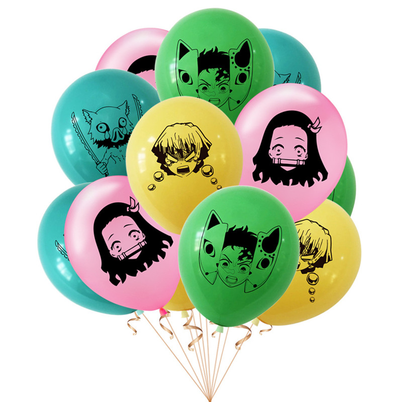 20pcs Demon Slayer Kimetsu No Yaib Balloon Anime Theme Party Children's ...