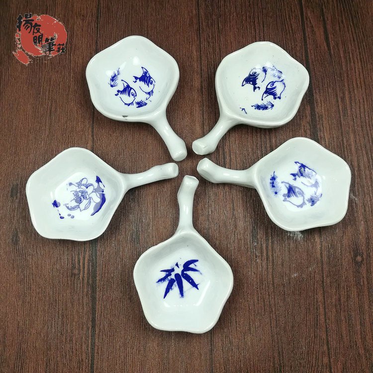 Ceramic calligraphy inkstone (combined with pen rest) | Shopee Philippines