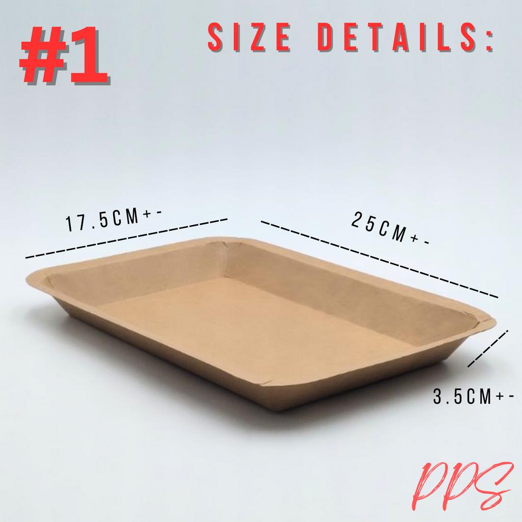 20pcs Kraft Rectangle Paper Plate | Shopee Philippines