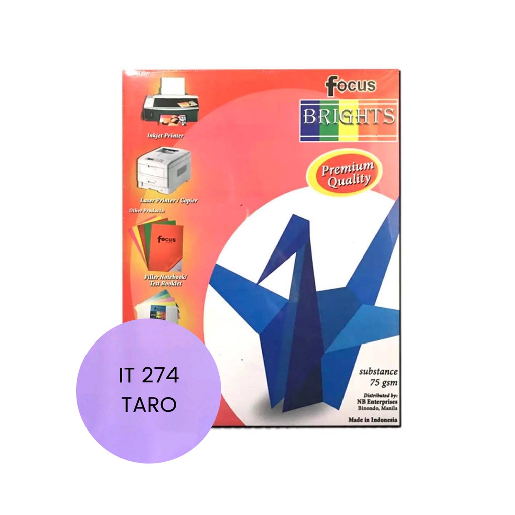 SOLD PER REAM | FOCUS BRIGHTS COLORED PAPER | PREMIUM QUALITY ...