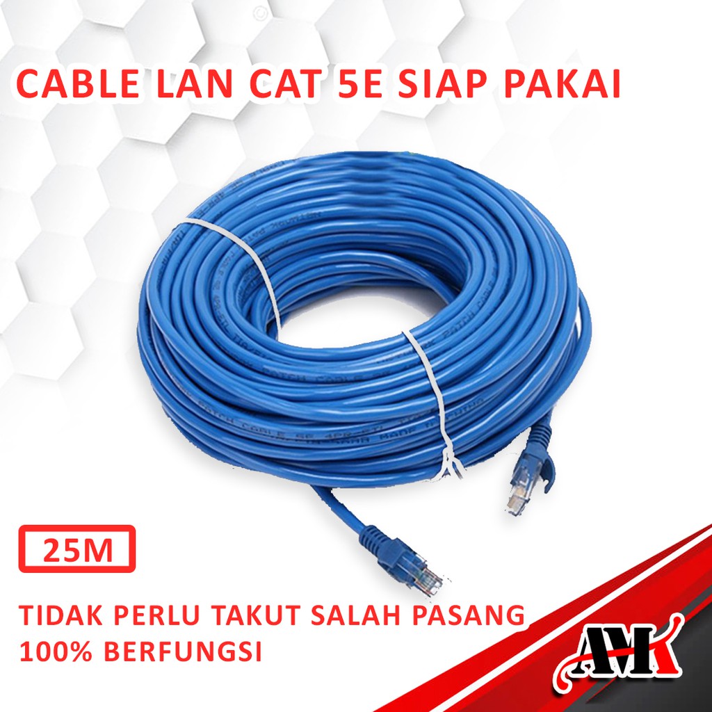 Lan Cable 25 Meters CAT5e Lan Cable CAT 5e 25M Ready to Use Quality | Shopee Philippines