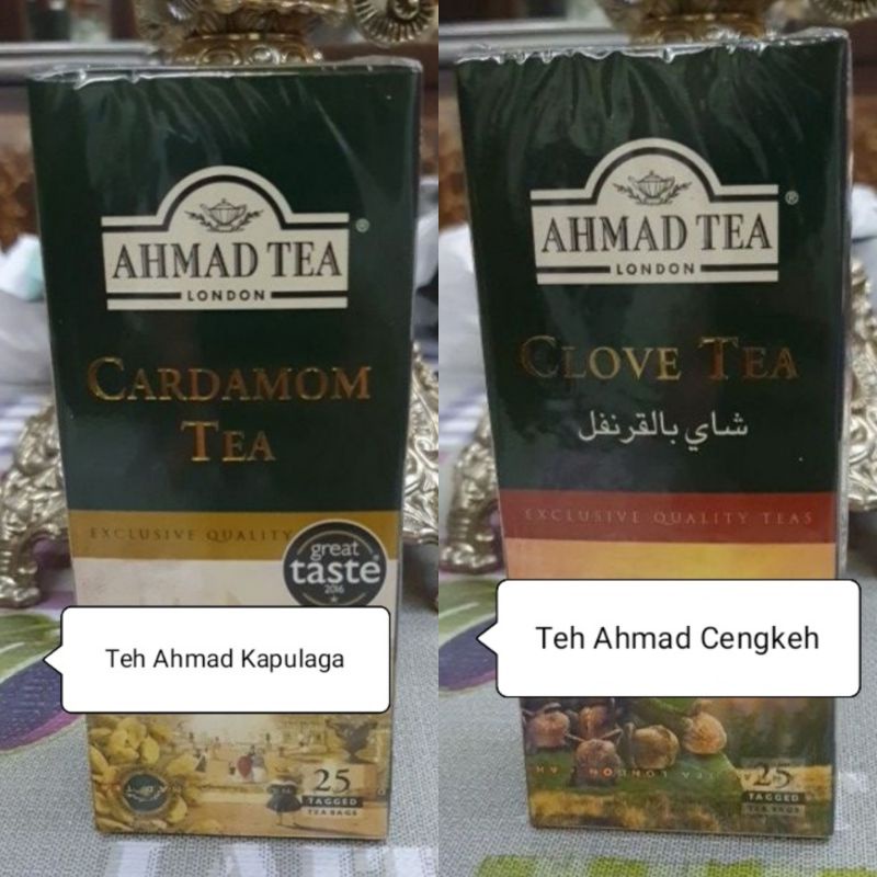 Ahmad Cardamom or Clove Tea 25 Bags Arabic Imported Kapolaga and Clove ...
