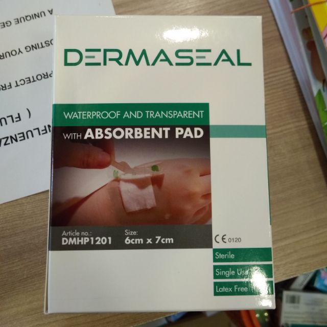 Dermaseal Waterproof & Transparent Dressing with Absorbent Pad 1 Piece ...