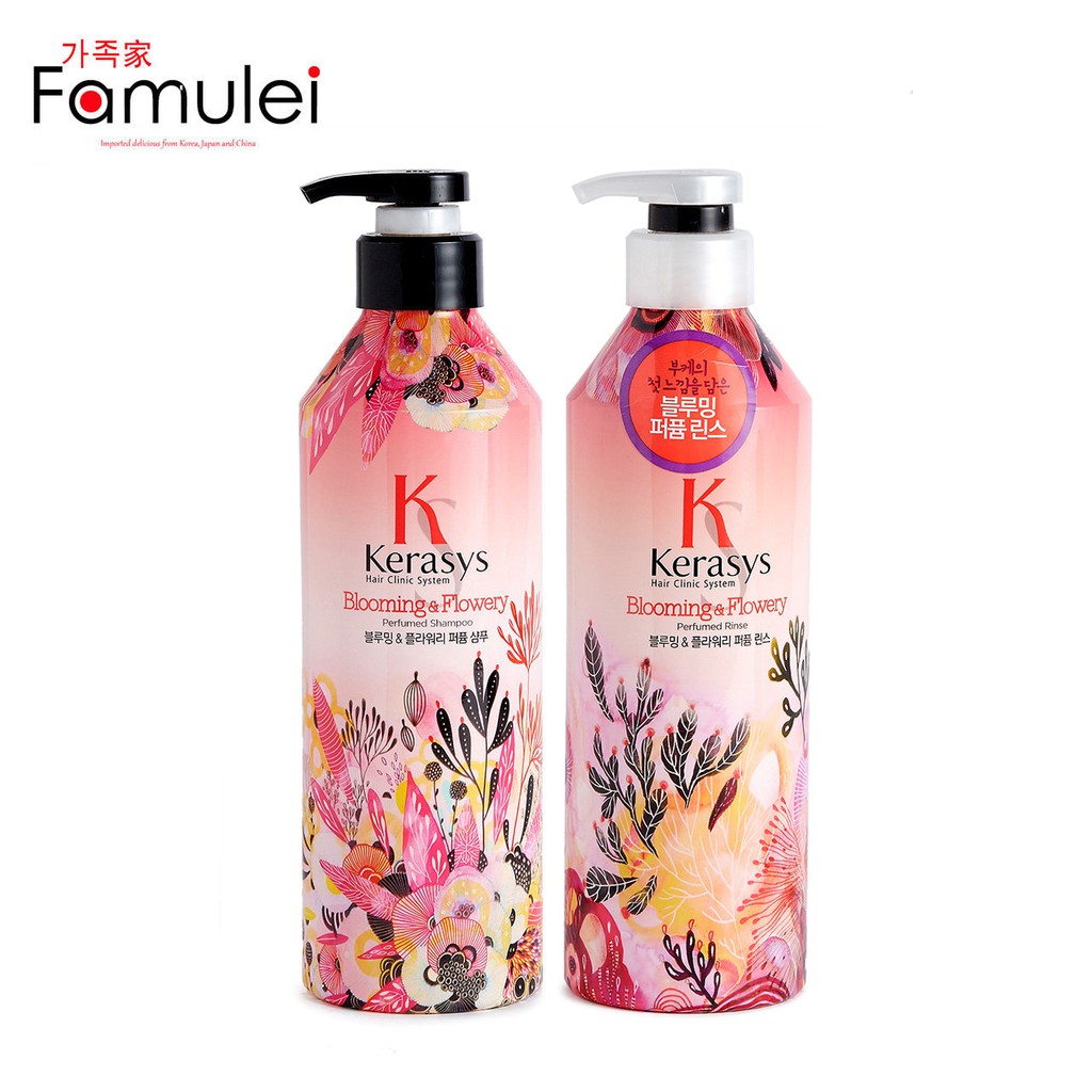 Kerasys Korean Blooming & Flowery Perfume Shampoo Conditioner 600ml ...