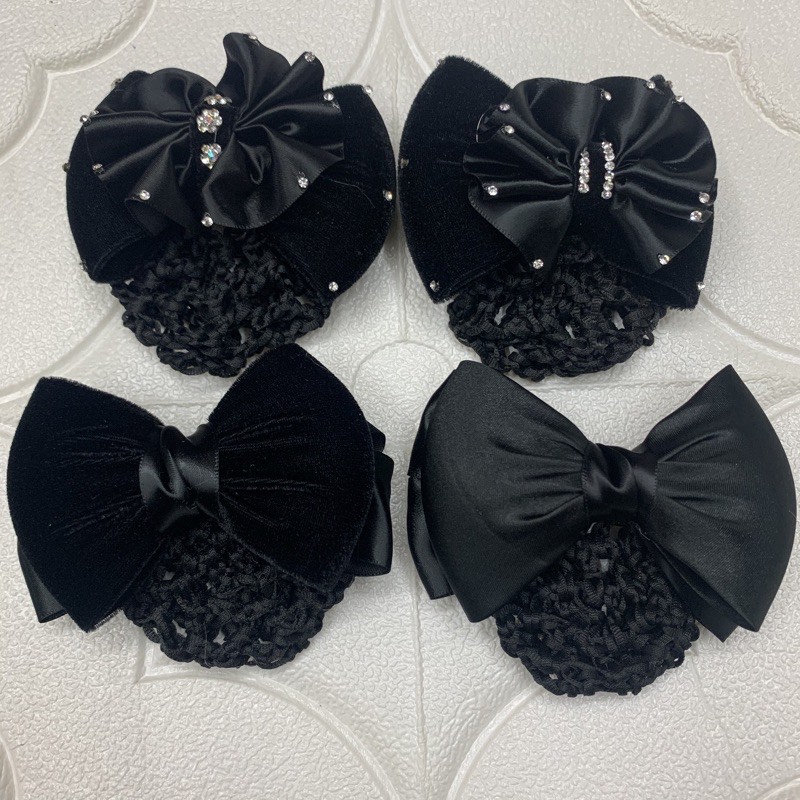 Hairnet ribbon with clip Clip net ribbon hairnet clip office clip net ...