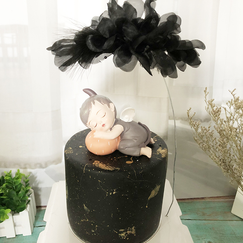 Net Yarn Cake Decoration Topper Bow Skirt Net Cake Topper Birthday ...