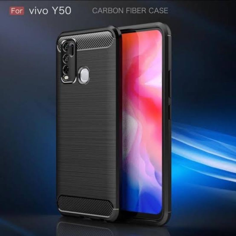 Vivo Y30I CASE SLIM FIT CARBON SOFTCASE FIBER MULTI IPAKY CARBON ...