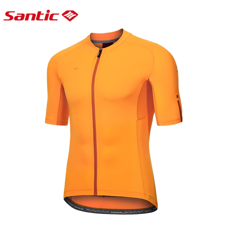 Santic Men's Road MTB Bike Breathable Quick-drying Highly Elastic Cycling Short Sleeve Jersey ...