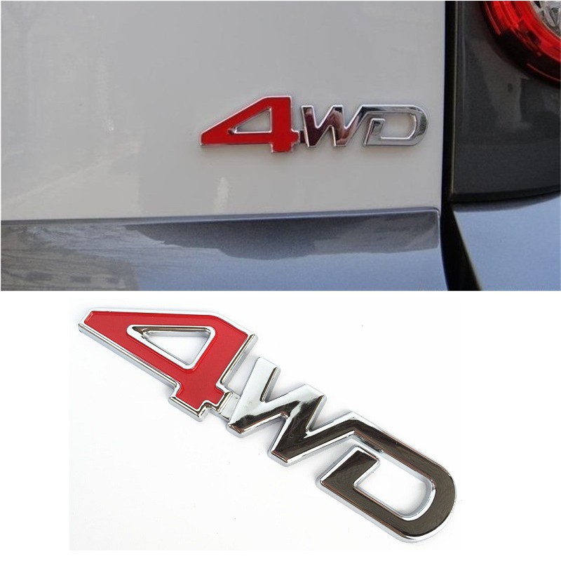3D Chrome Metal Emblem 4WD NEW Rear Badge Sticker For 4x4 Universal ...