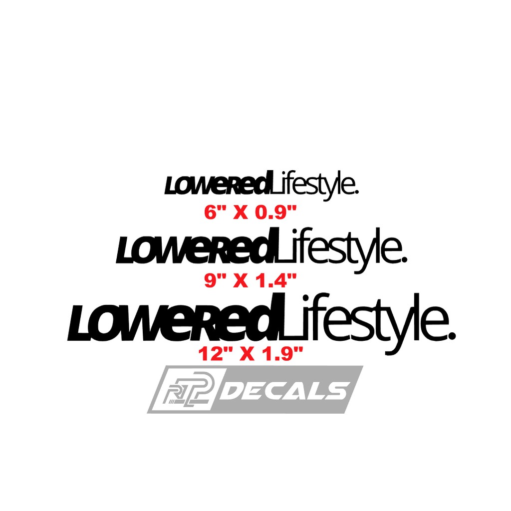 LOWERED LIFESTYLE Sticker for Motorcycle and Car Decals Cut-out ...