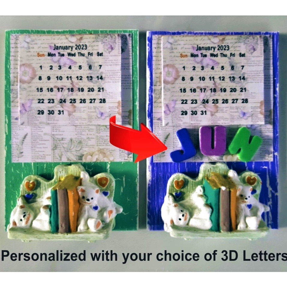 Unique Monthly Desk Calendar with Figurine | Shopee Philippines