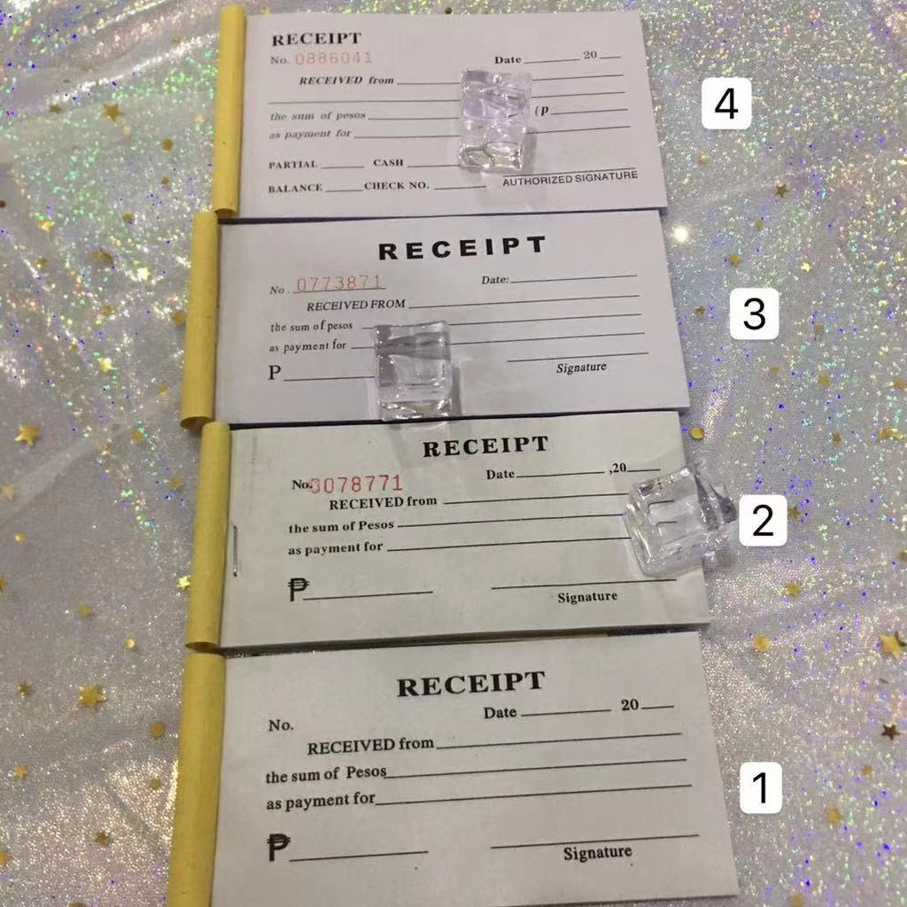 Receipt resibo (four size) | Shopee Philippines