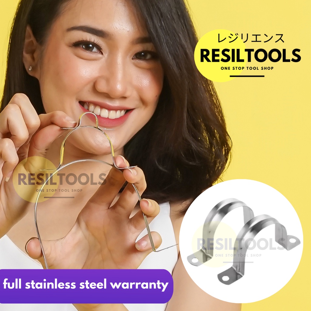 Clamp Omega Stainless m 32 Clamps N Pipe Cable Headbands U 100pcs ...