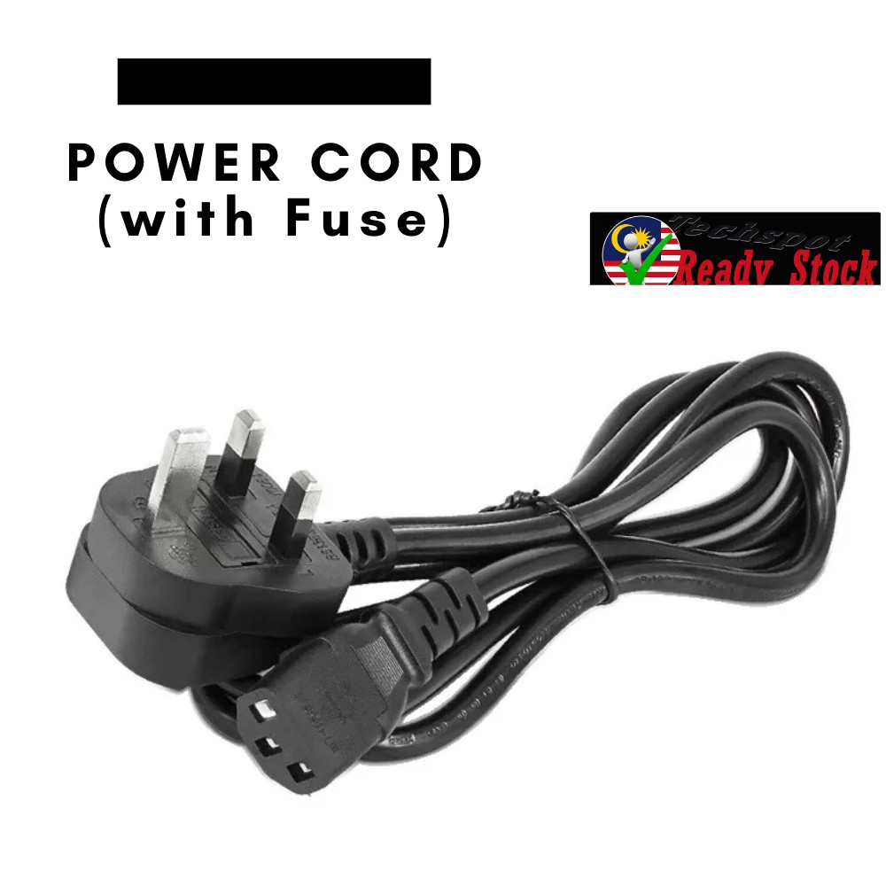 AC Power Cord 【UK Plug 】for Laptop/PC/Desktop CPU/Monitor/UPS | Shopee ...
