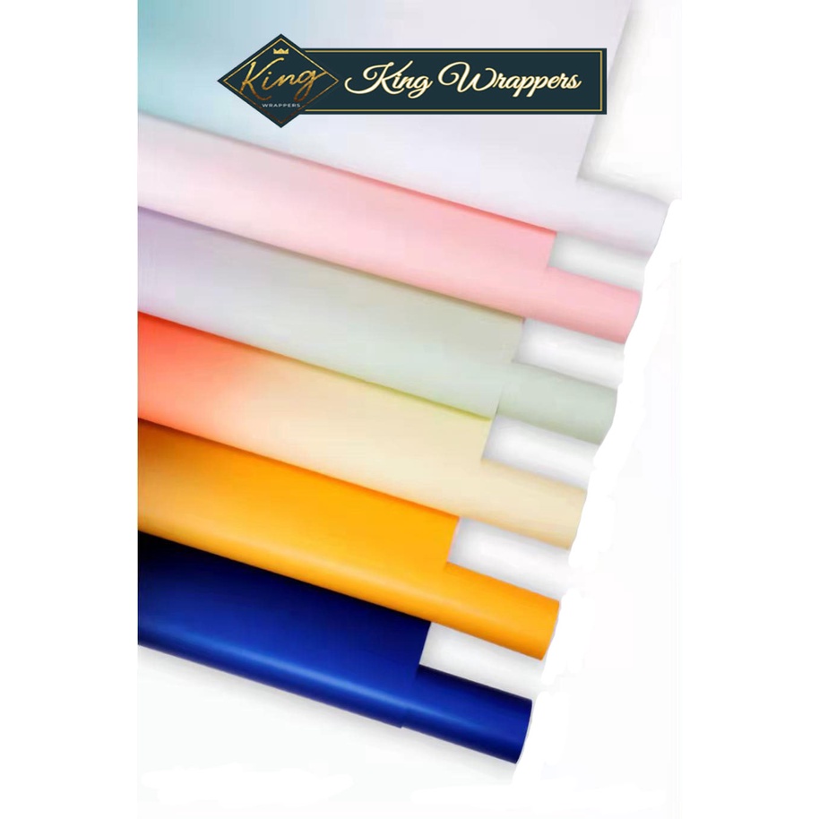 20pcs per pack Gradient Colored Flower Bouquet Wrapper Floral Wrapper ...
