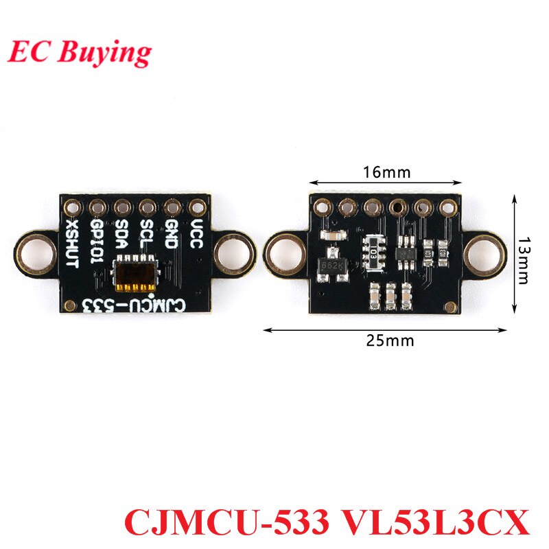 VL53L3CX Time-of-Flight ToF Laser Ranging Sensor Module Breakout 3M 940nm IR Laser Distance I2C ...