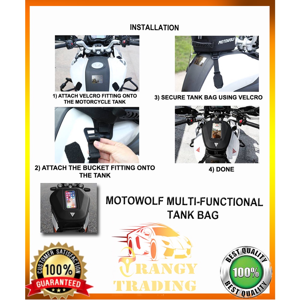 Motowolf Waterproof Tank Bag for Motorcycle Riders - Original | Shopee ...