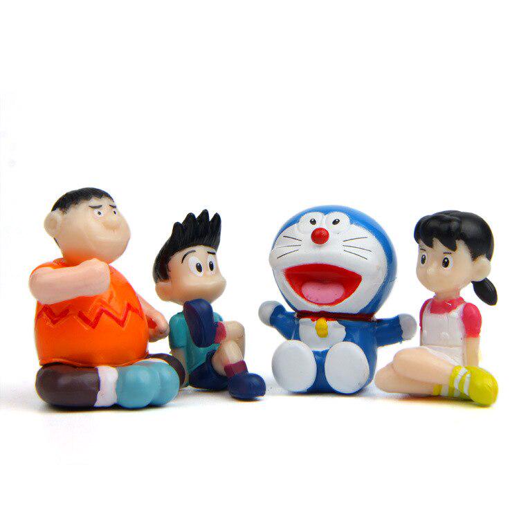 Kawaii 4pcs / Set Doraemon Action Figures Doraemon Shizuka Minamoto ...
