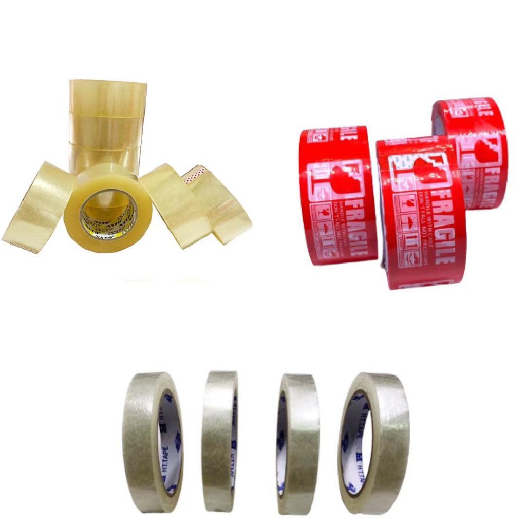 FRANGILE AND CLEAR PACKING TAPE BIG AND SMALL (COD) | Shopee Philippines