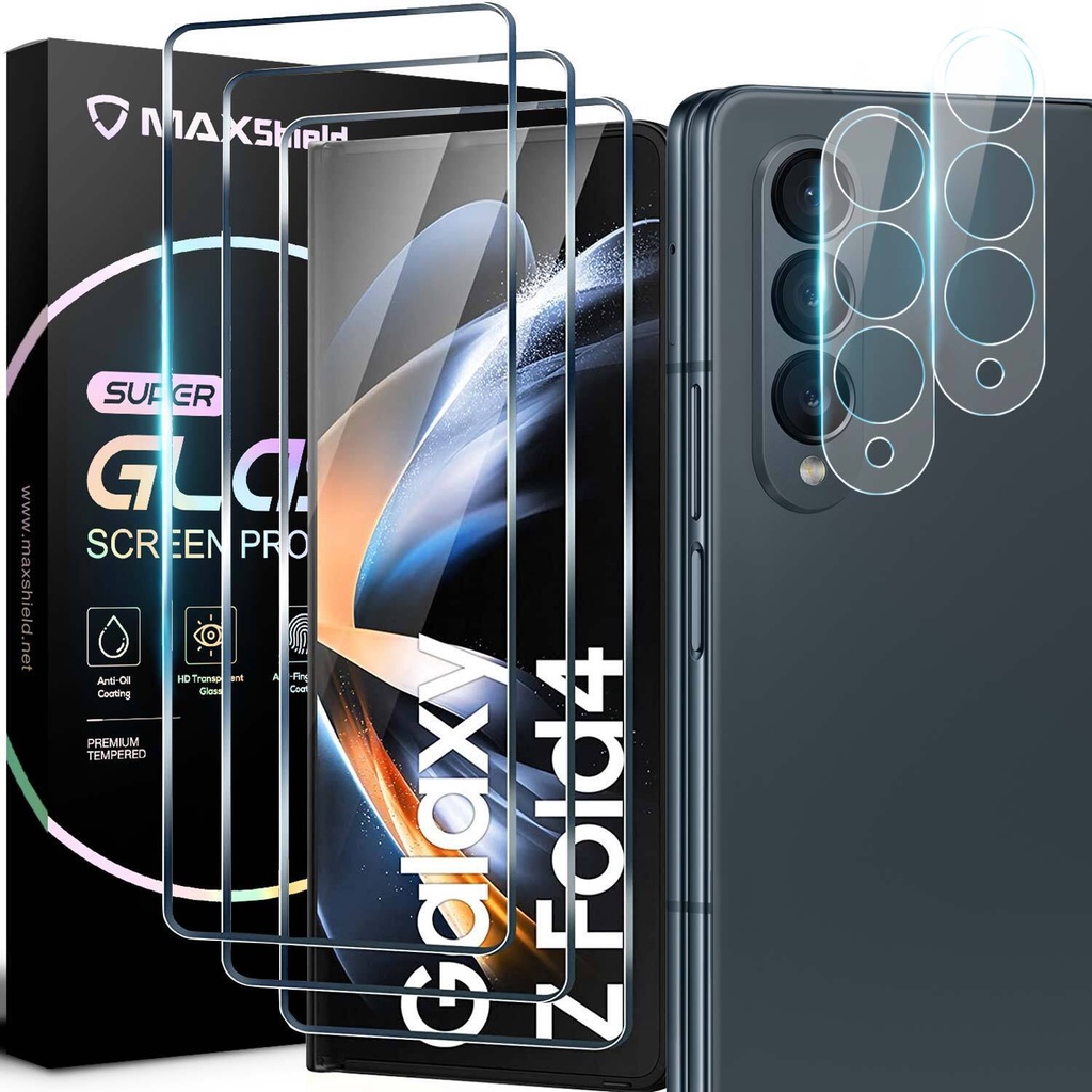 MAXSHIELD For Galaxy Z Fold 4 3 5G Tempered Glass Screen Lens Camera ...